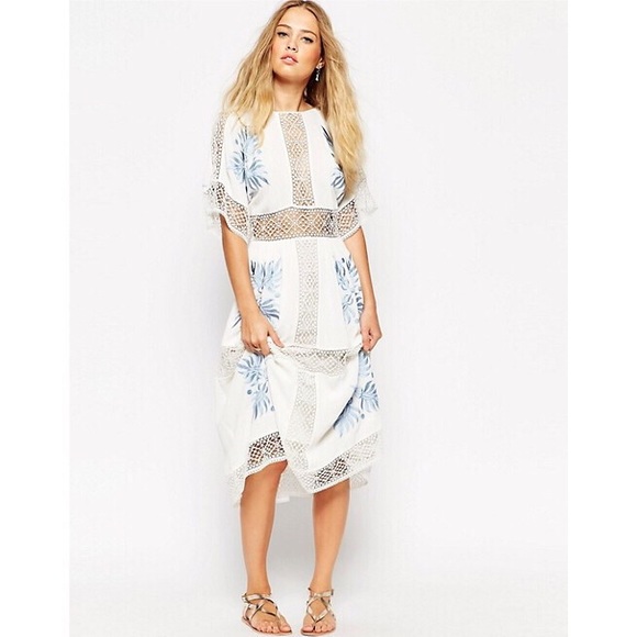 ASOS | Dresses | Iso Asos Embroidered Midi Dress | Poshmark
